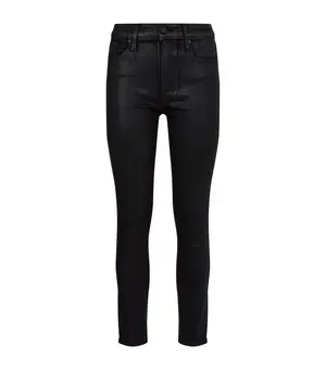 Paige Hoxton Coated Skinny Jeans - Black