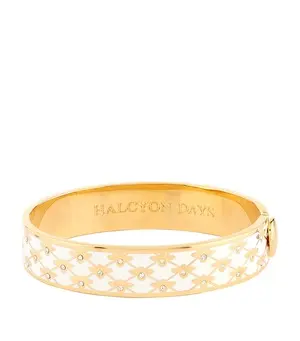 Halcyon Days Halcyon Days Bee Trellis Bangle Beige