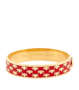 Halcyon Days Bee Trellis Bangle - Red