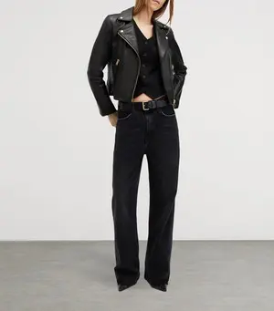 ALLSAINTS Leather Dalby Biker Jacket - Black