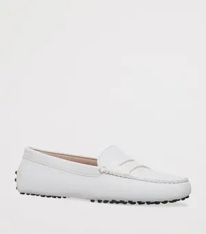 TOD'S Leather Mocassino Loafers - White