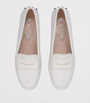 TOD'S Leather Mocassino Loafers - White