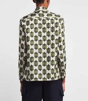 Max Mara Printed Silk Shirt - Black