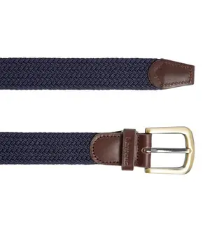 Barbour Leather-trimmed Woven Belt