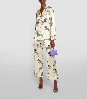 Olivia Von Halle Silk Zelda Lila Pyjama Set - Ivory
