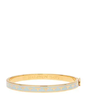 Halcyon Days Gold-plated Bee Bangle - Blue