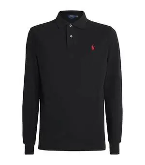 Polo Ralph Lauren Polo Pony Long-sleeved Polo Shirt - Black