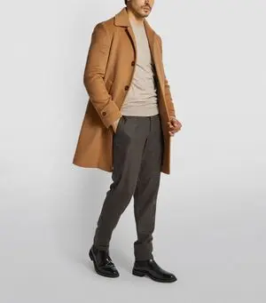 Eleventy Cashmere Tailored Overcoat - Brown