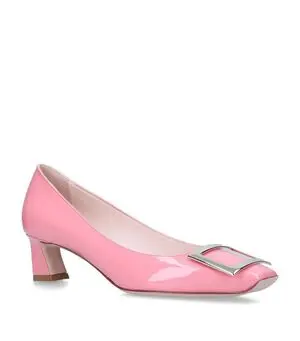 ROGER VIVIER Patent Leather Belle Vivier Trompette 45 Pumps Multi