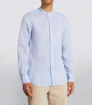 Frescobol Carioca Linen Jorge Shirt - Blue