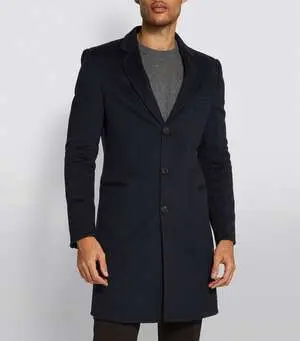 Giorgio Armani Cashmere Tailored Overcoat - Blue