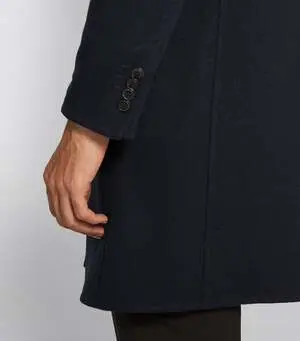 Giorgio Armani Cashmere Tailored Overcoat - Blue