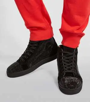 CHRISTIAN LOUBOUTIN Louis Strass High-top Sneakers