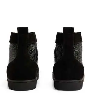 CHRISTIAN LOUBOUTIN Louis Strass High-top Sneakers