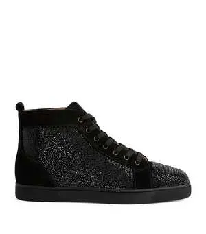 CHRISTIAN LOUBOUTIN Louis Strass High-top Sneakers