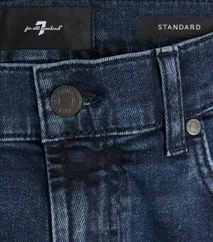 7 For All Mankind Straight Luxe Dark-wash Jeans - Navy