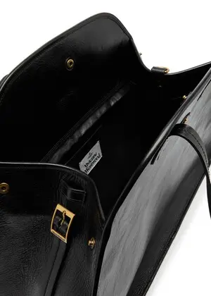 VIVIENNE WESTWOOD Yasmina Large Grained Leather Tote