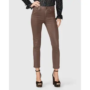 Paige Cindy - Cognac Luxe Coating Straight Jeans Brown