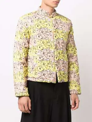 Comme Des Garçons Logo-print Padded Jacket - Yellow