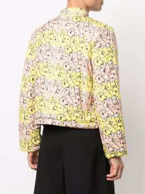 Comme Des Garçons Logo-print Padded Jacket - Yellow