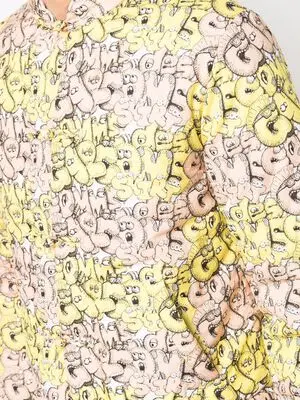 Comme Des Garçons Logo-print Padded Jacket - Yellow
