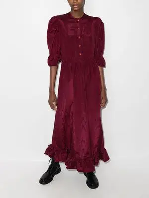 Batsheva Ella Moire Maxi Dress