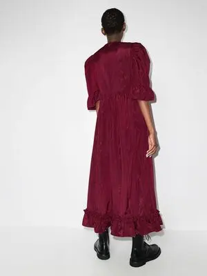 Batsheva Ella Moire Maxi Dress