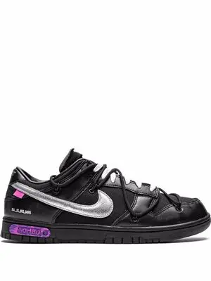 Nike X Off White Dunk Low Lot 50 Sneakers - Black