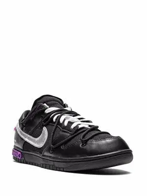 Nike X Off White Dunk Low Lot 50 Sneakers - Black