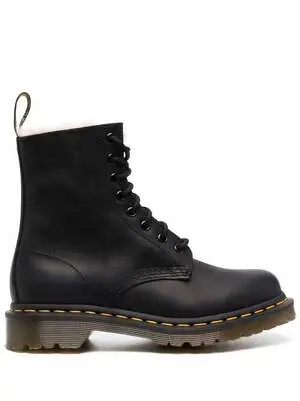 Dr. Martens 1460 Serena Faux Shearling-lined Boots - Black