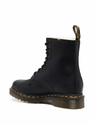 Dr. Martens 1460 Serena Faux Shearling-lined Boots - Black
