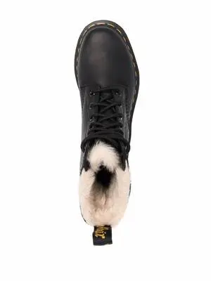 Dr. Martens 1460 Serena Faux Shearling-lined Boots - Black