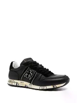 Premiata Logo-patch Low-top Leather Sneakers