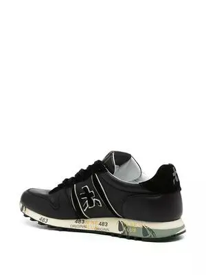 Premiata Logo-patch Low-top Leather Sneakers