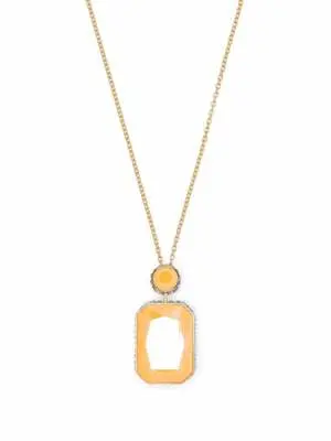 SWAROVSKI Orbita Octagon-cut Crystal Pendant Necklace - Gold
