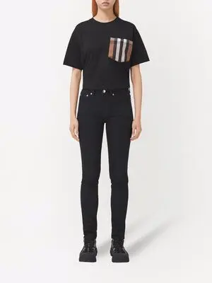 Burberry Check-pocket T-shirt - Black