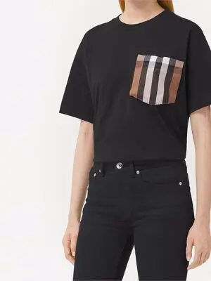 Burberry Check-pocket T-shirt - Black