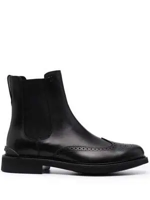 TOD'S Perforated Leather Ankle Boots