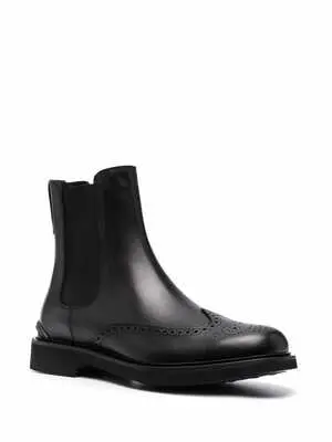 TOD'S Perforated Leather Ankle Boots