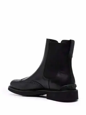 TOD'S Perforated Leather Ankle Boots