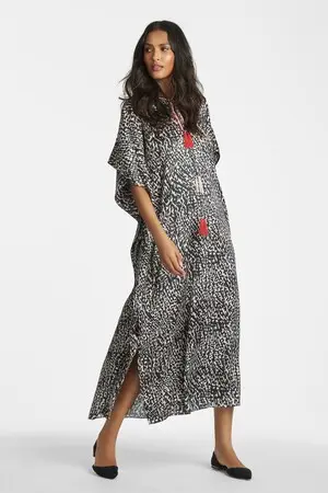 Sachin & Babi Marceline Kaftan Natural Cheetah Final Sale