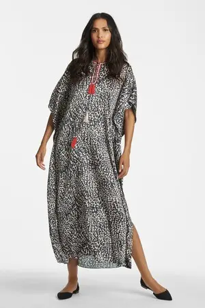 Sachin & Babi Marceline Kaftan Natural Cheetah Final Sale