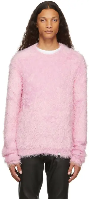 1017 Alyx 9sm 1017 ALYX 9SM Red Shag Knit Sweater - Soft Pinkpnk0006