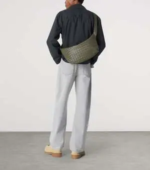 Bottega Veneta Leather Intrecciato Cross-body Bag - Green