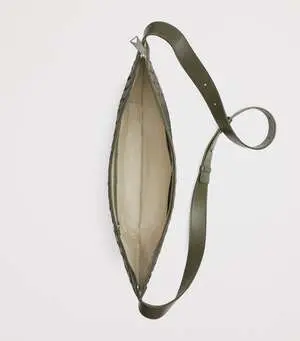 Bottega Veneta Leather Intrecciato Cross-body Bag - Green