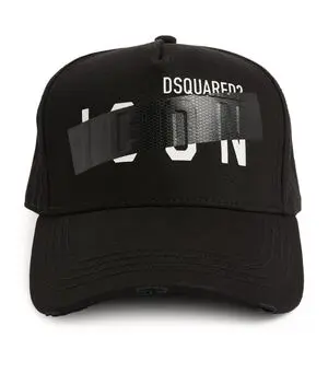 Dsquared2 Icon Tape Baseball Cap - Black | Editorialist