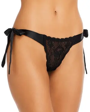 Cosabella Lace Brazilian Thong Black
