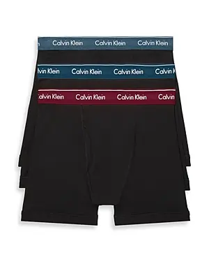 Calvin Klein Cotton Boxer Briefs, Pack Of 3 Blue/navy/dark Red