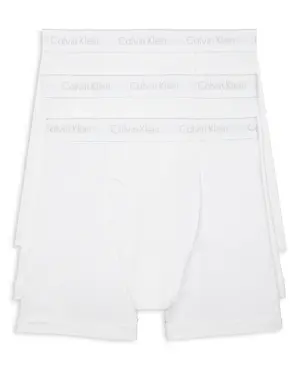 Calvin Klein Cotton Boxer Briefs, Pack Of 3 - White