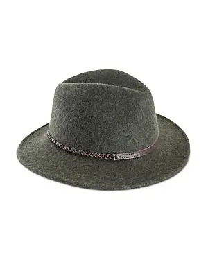 Barbour Tack Fedora Olive Melange